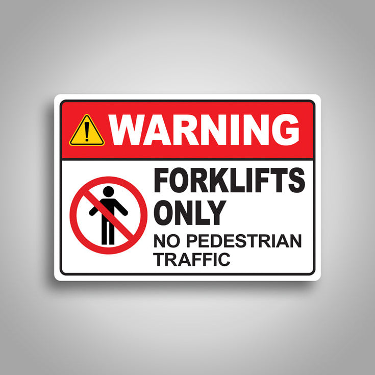 Warning Forklifts Only Sign — CertifyMe