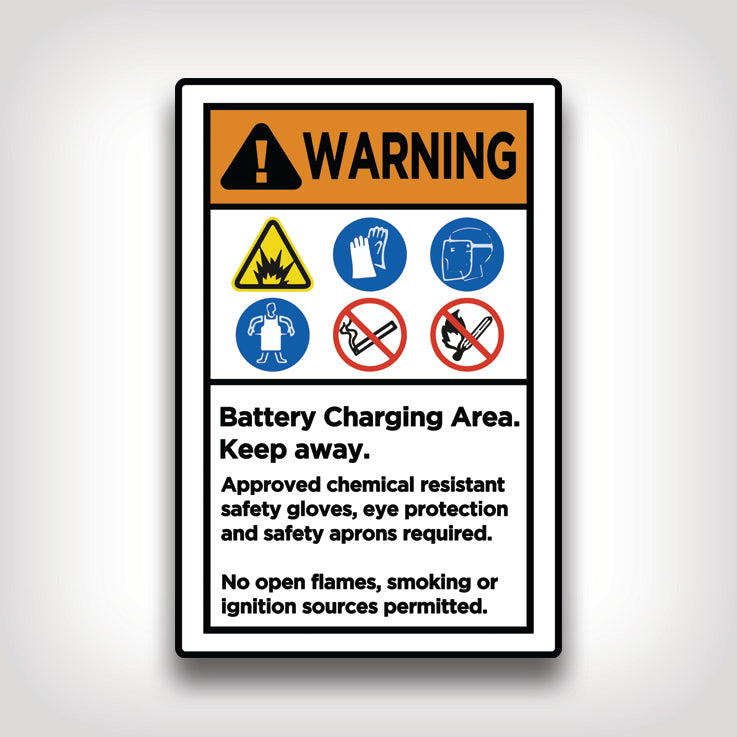 Battery Charging Area Keep Away Sign – CertifyMe