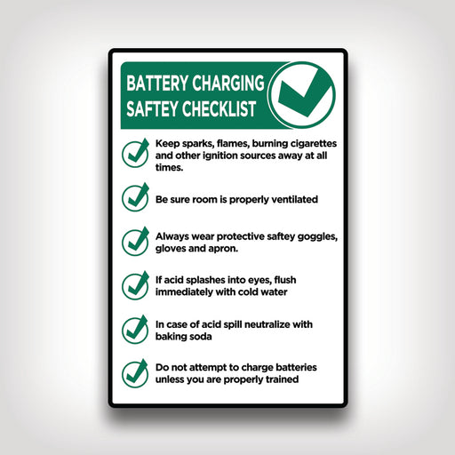 Battery Charging Area Signs — CertifyMe