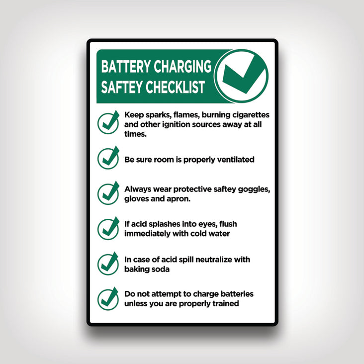 Battery Charging Area Signs — CertifyMe