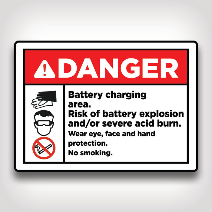 Danger Battery Charging Area Sign — CertifyMe